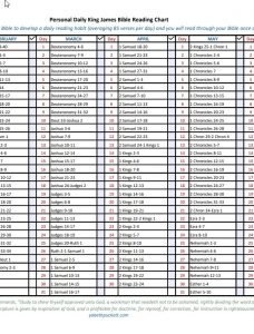 Daily Bible Reading Chart - Created for His Pleasure